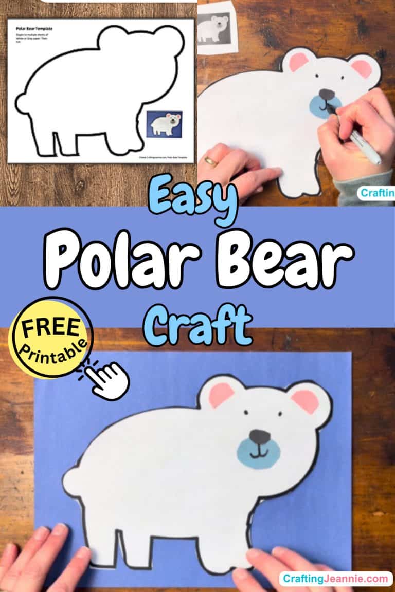 Polar Bear Craft (Free Template) - Crafting Jeannie