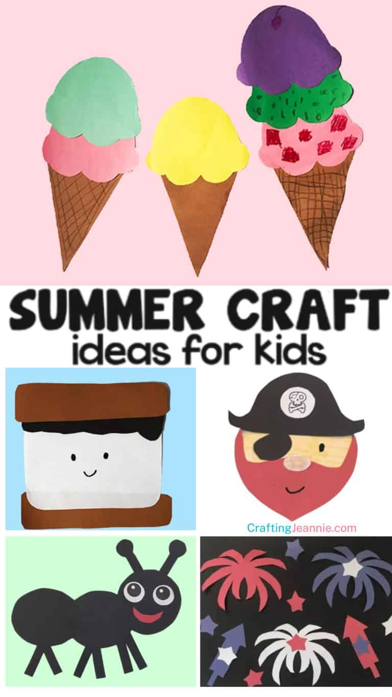 20+ Summer Crafts for Kids (Free Templates) - Crafting Jeannie