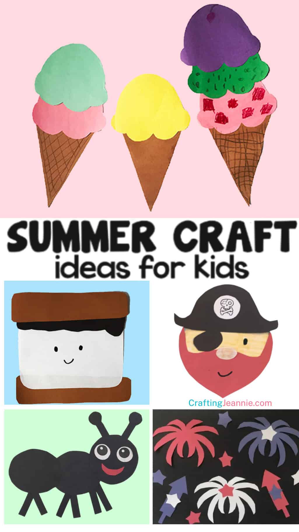 20+ Summer Crafts for Kids (Free Templates) - Crafting Jeannie