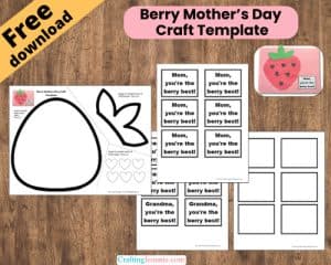 Berry Mothers Day Craft (Free PDF) - Crafting Jeannie