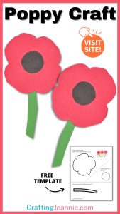 Poppy Craft (Free Template) - Crafting Jeannie