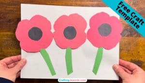 Poppy Craft (Free Template) - Crafting Jeannie