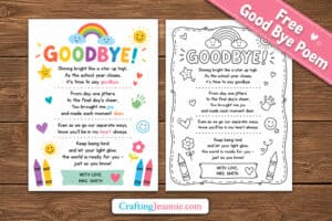 End of Year Poem Printable (FREE PDF) for Preschool & Kindergarten ...